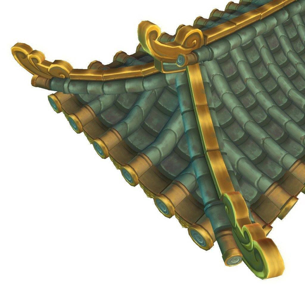 Low Poly 3D Asian Roof Set Models