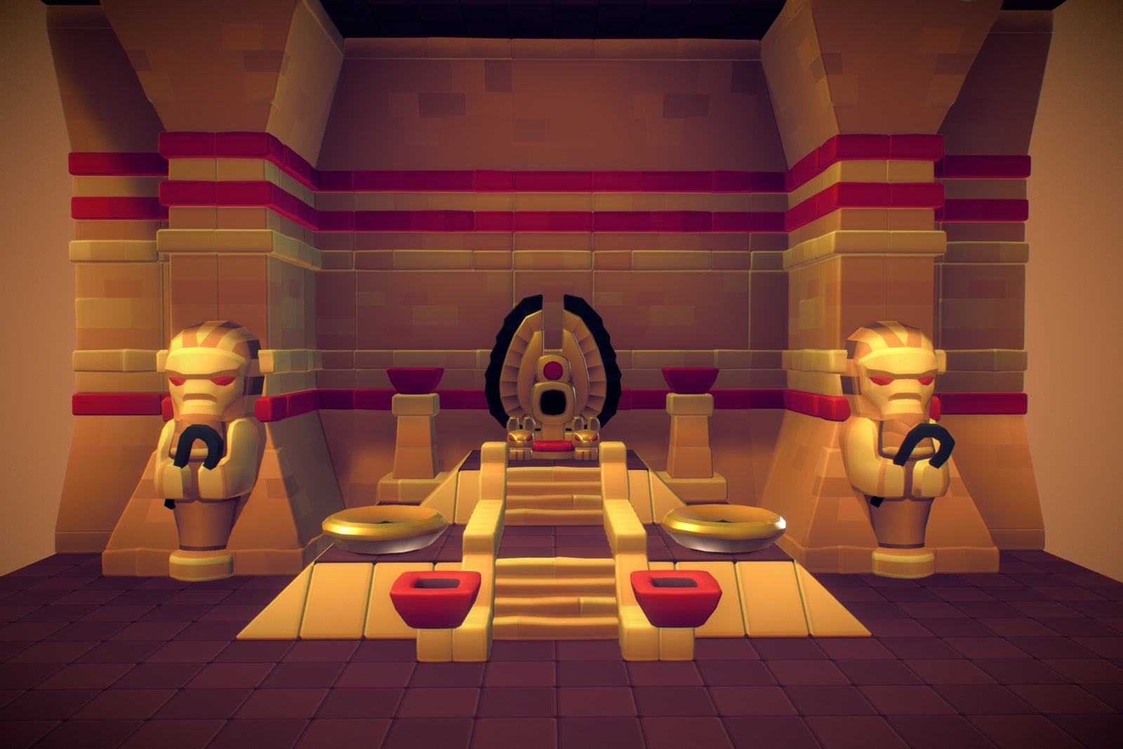 Low Poly Desert Temple | Proto Series 3D Model