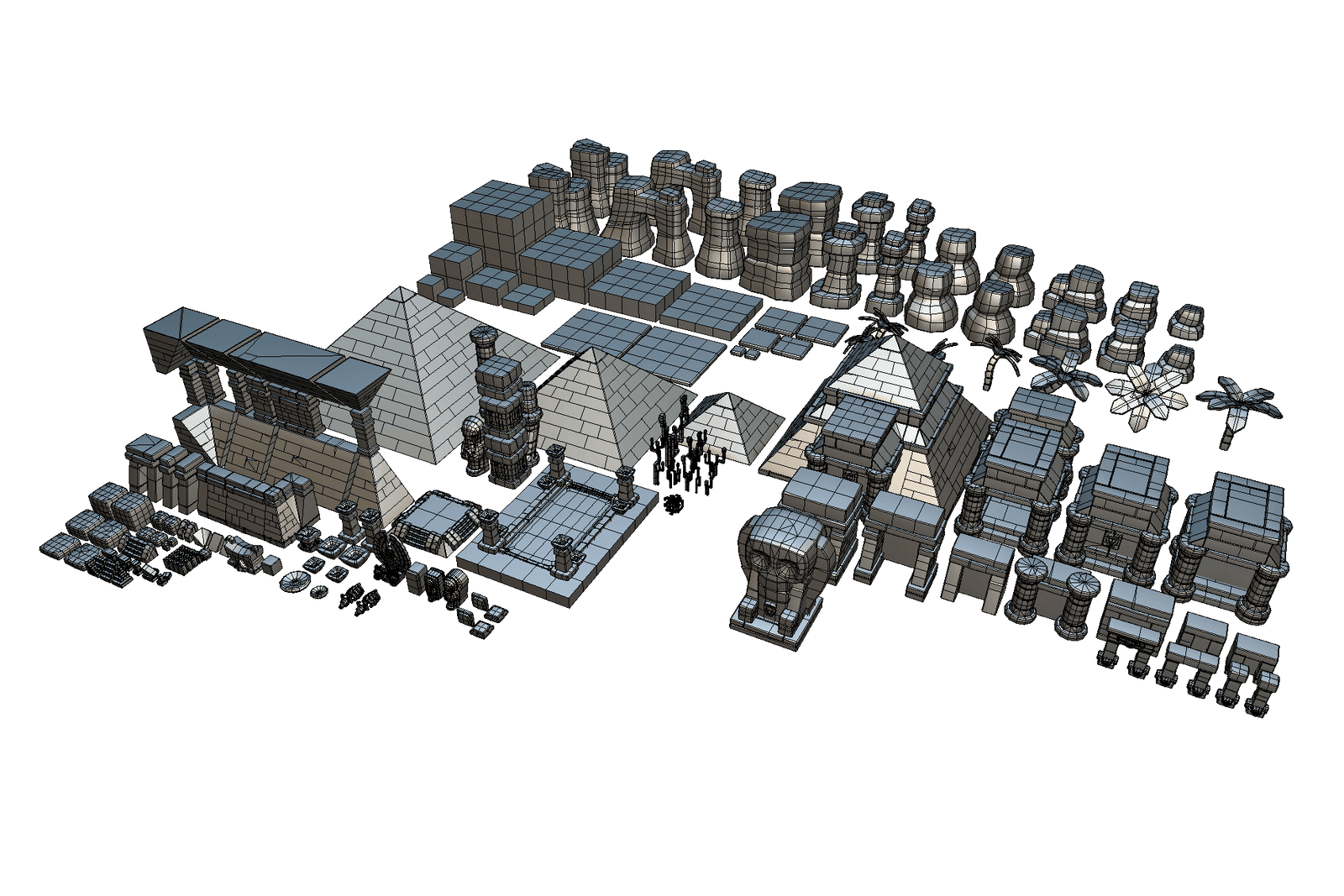 Low Poly Desert Temple | Proto Series 3D Model