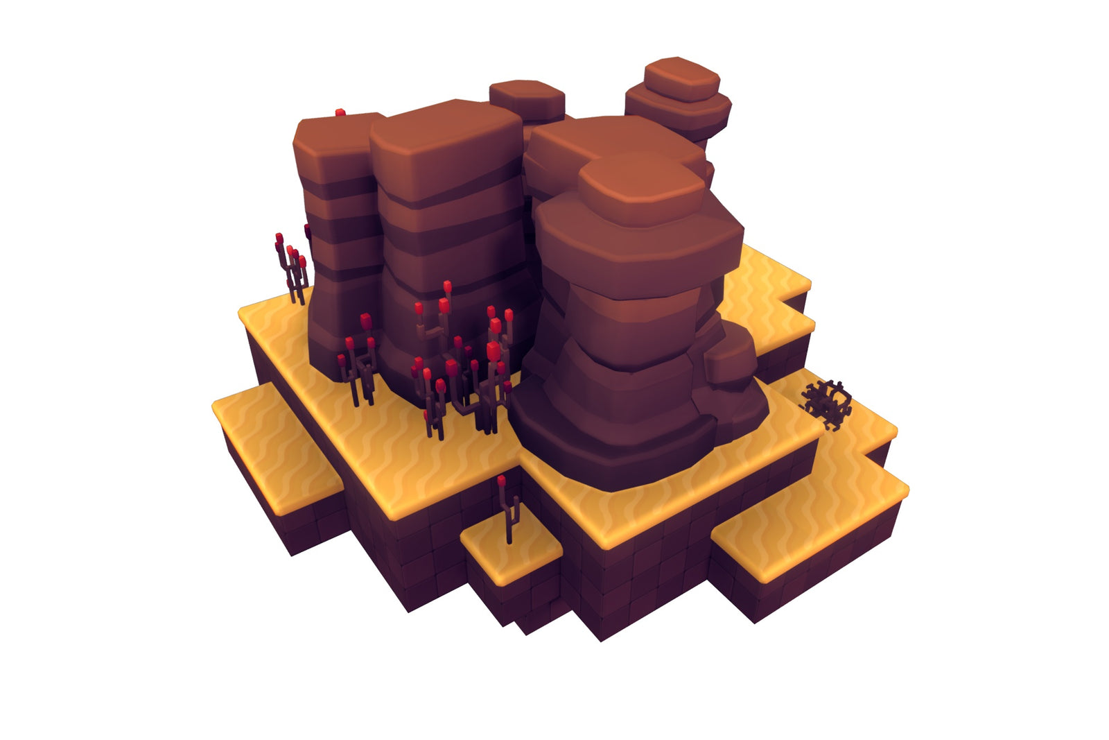 Low Poly Desert Temple | Proto Series 3D Model