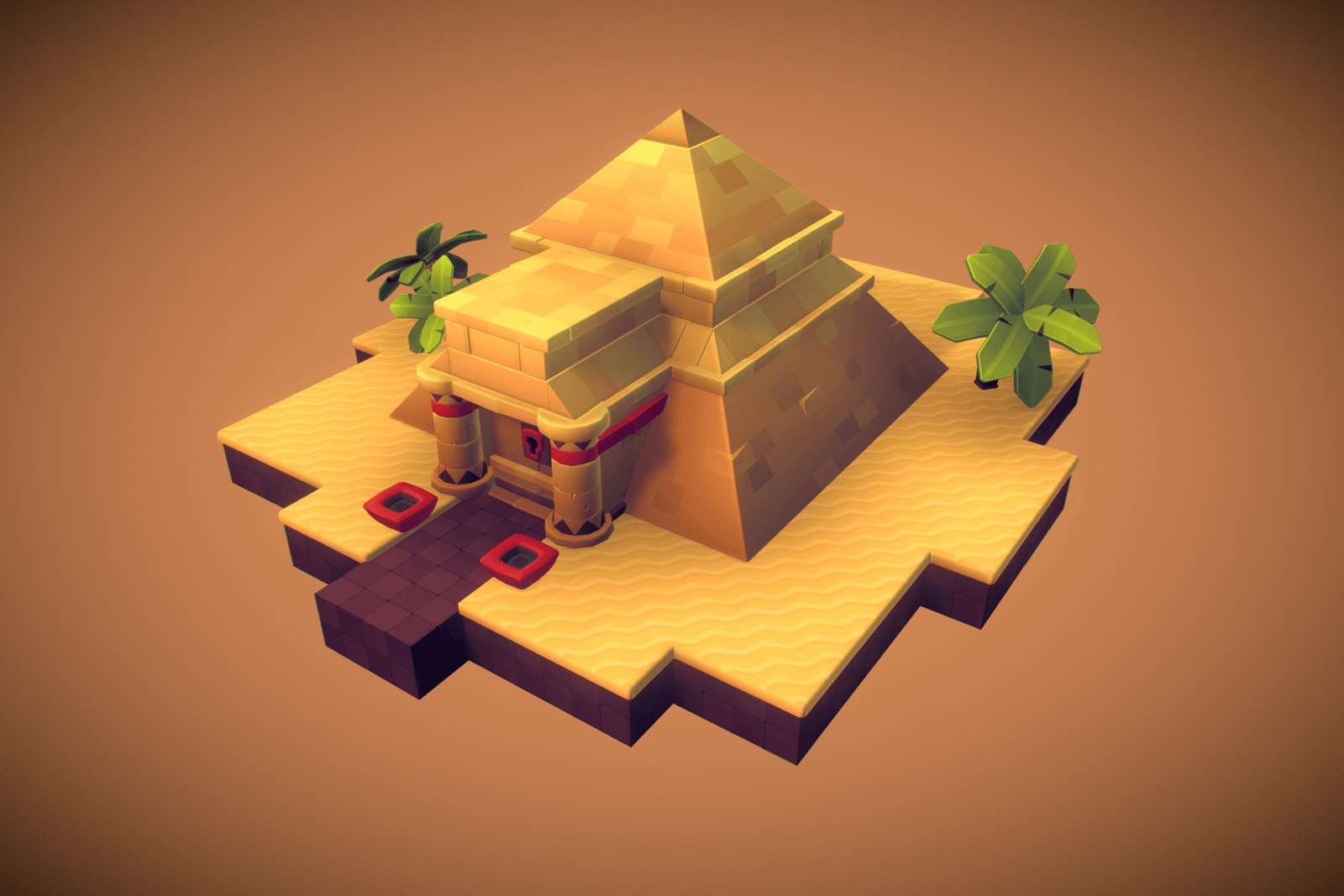 Low Poly Desert Temple | Proto Series 3D Model