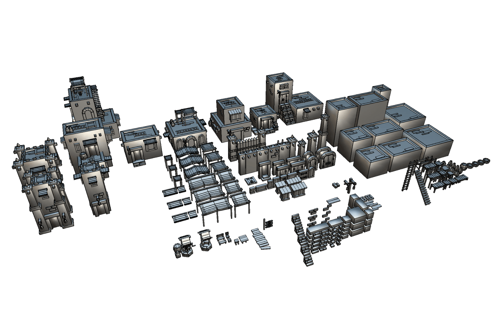Low Poly Desert Town | Proto Series 3D Model