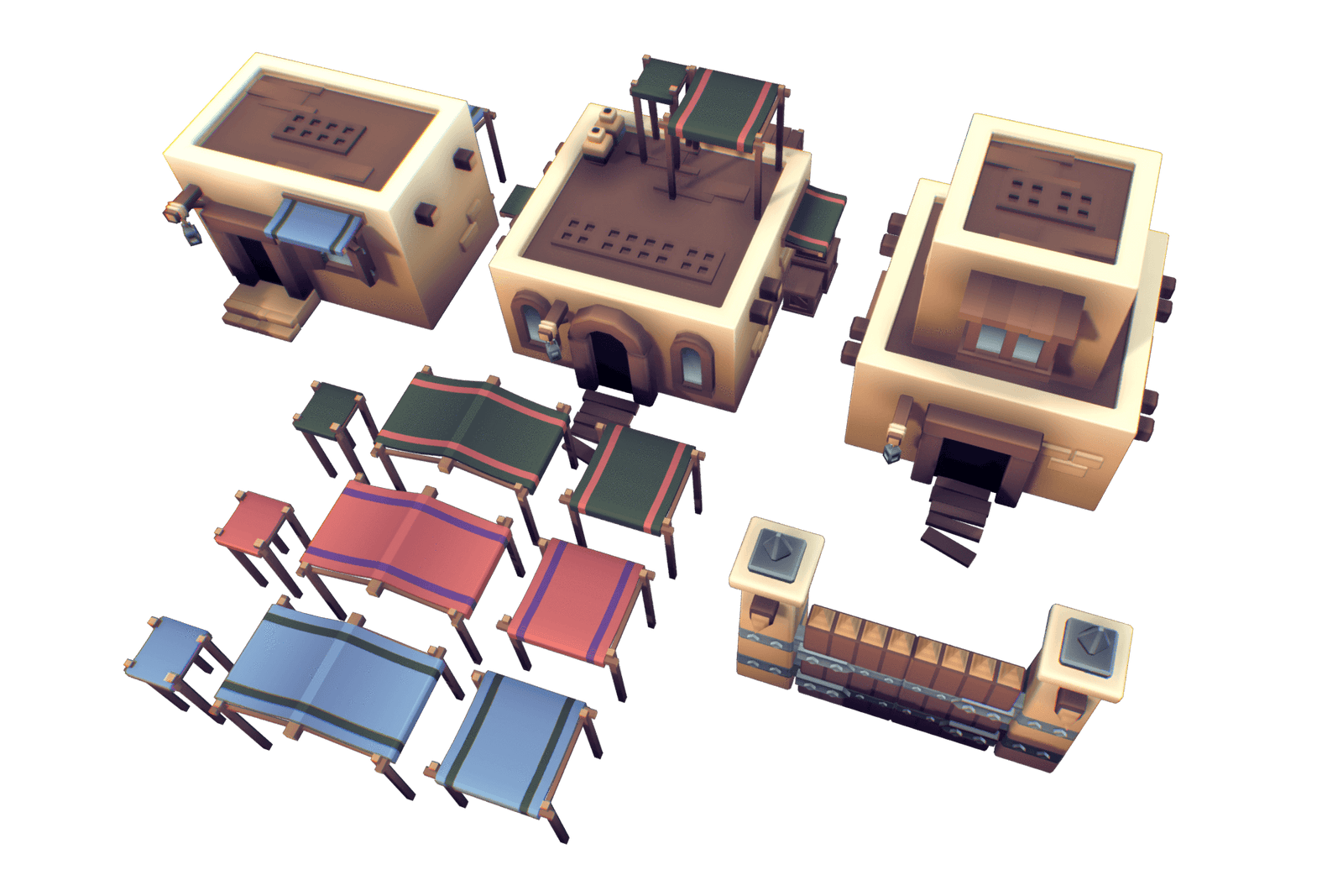 Low Poly Desert Town | Proto Series 3D Model