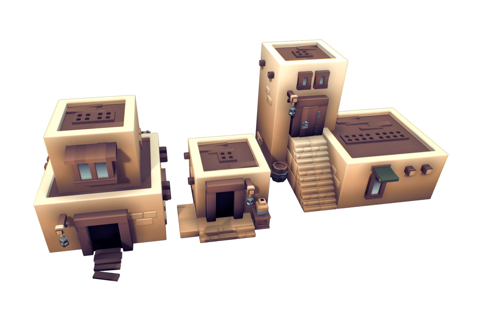 Low Poly Desert Town | Proto Series 3D Model
