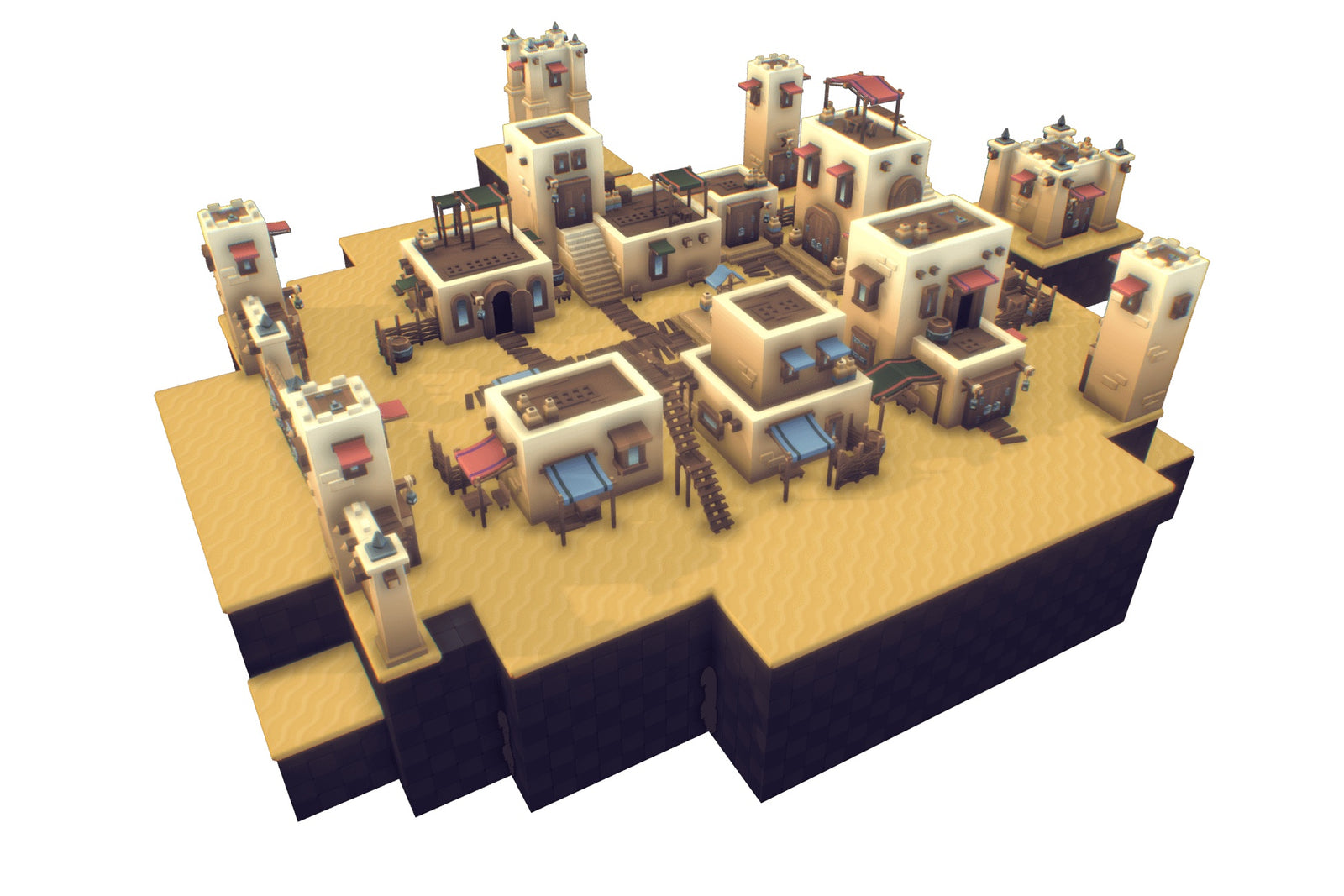 Low Poly Desert Town | Proto Series 3D Model