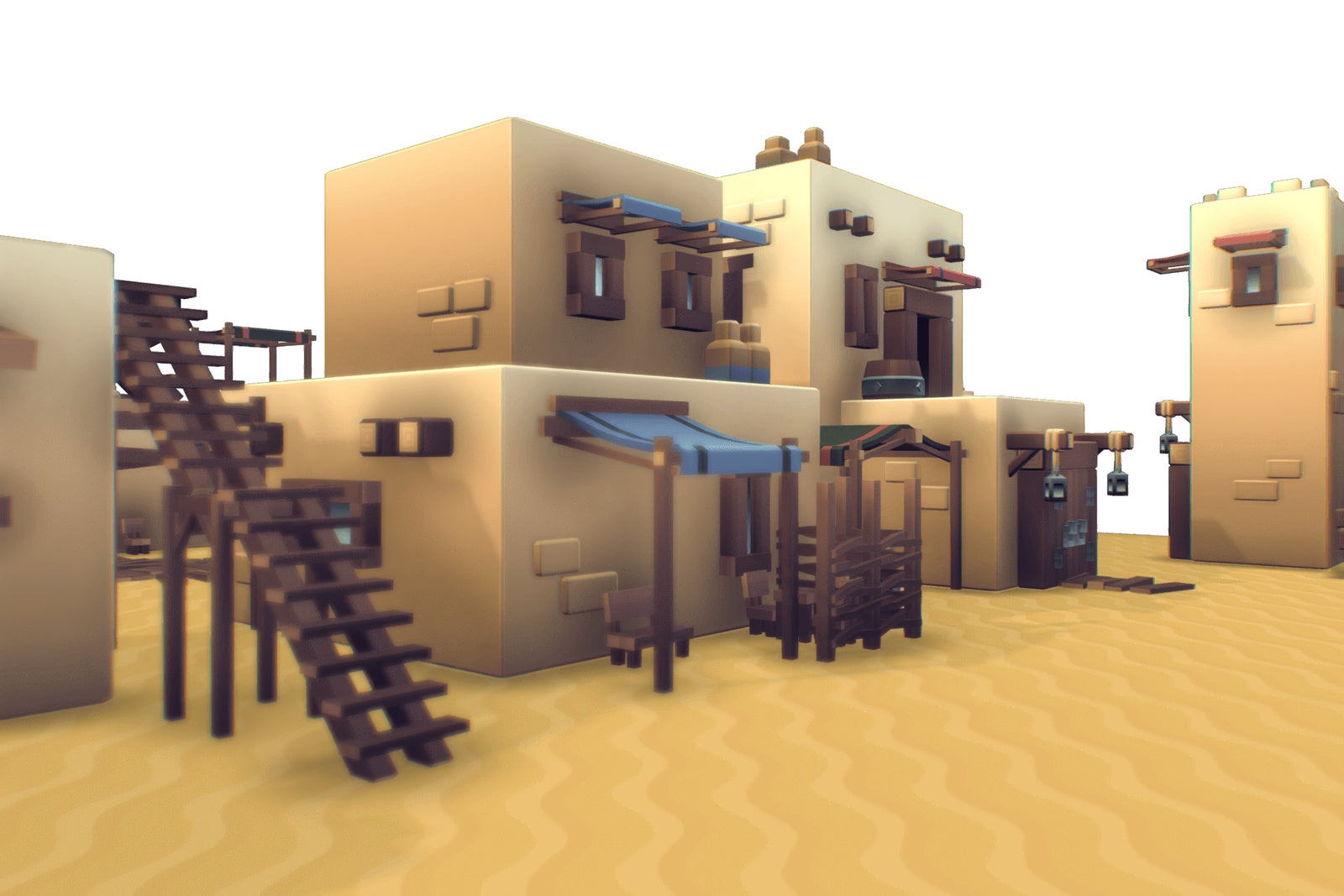 Low Poly Desert Town | Proto Series 3D Model