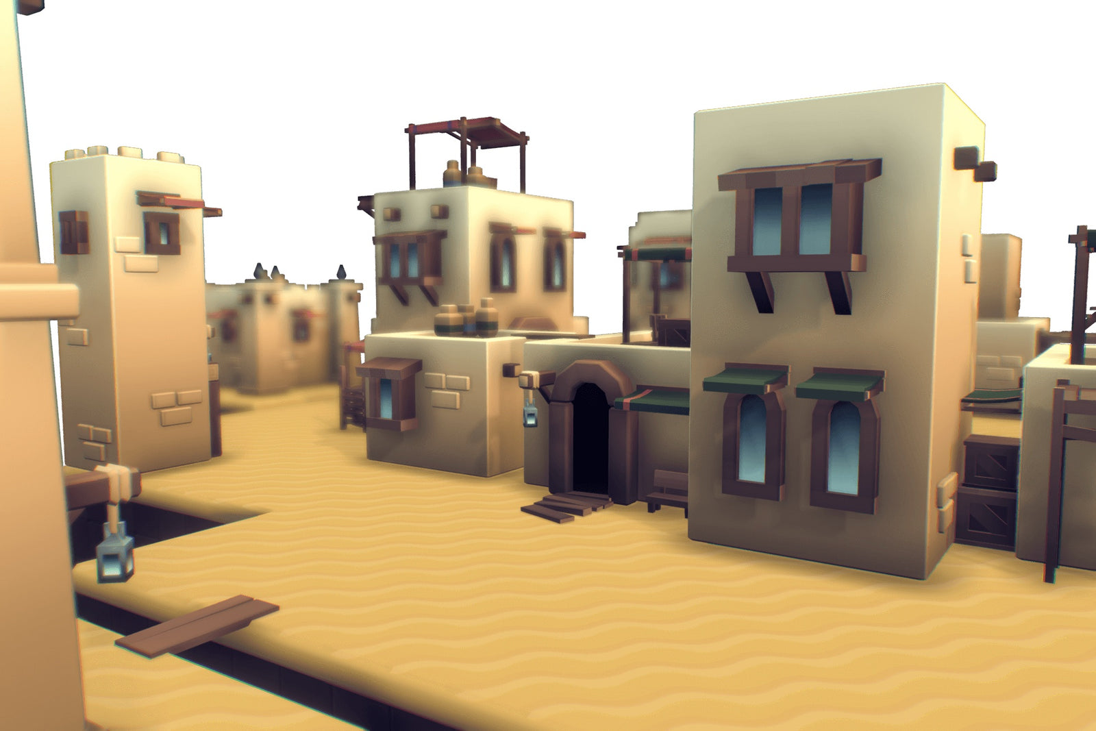 Low Poly Desert Town | Proto Series 3D Model