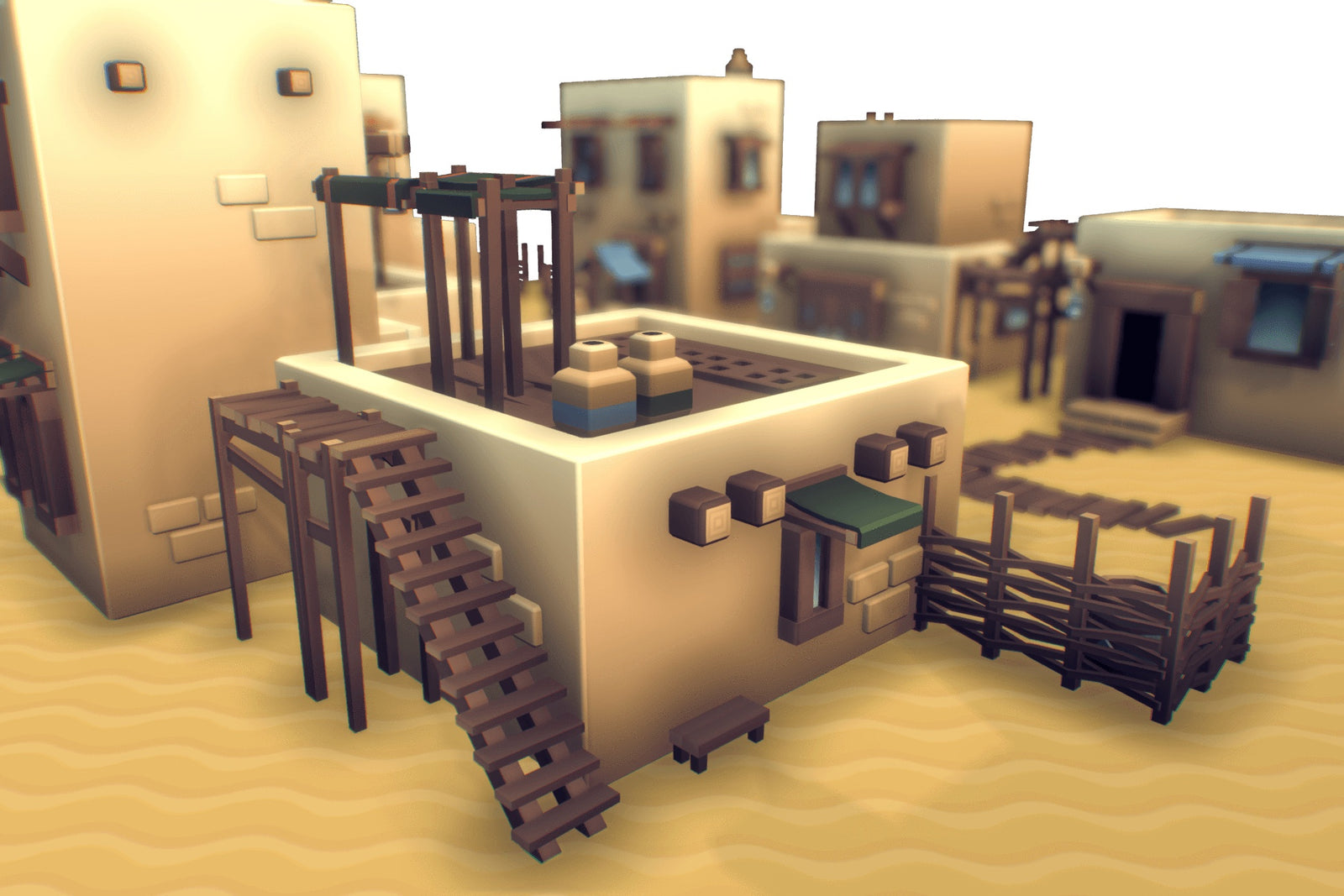 Low Poly Desert Town | Proto Series 3D Model