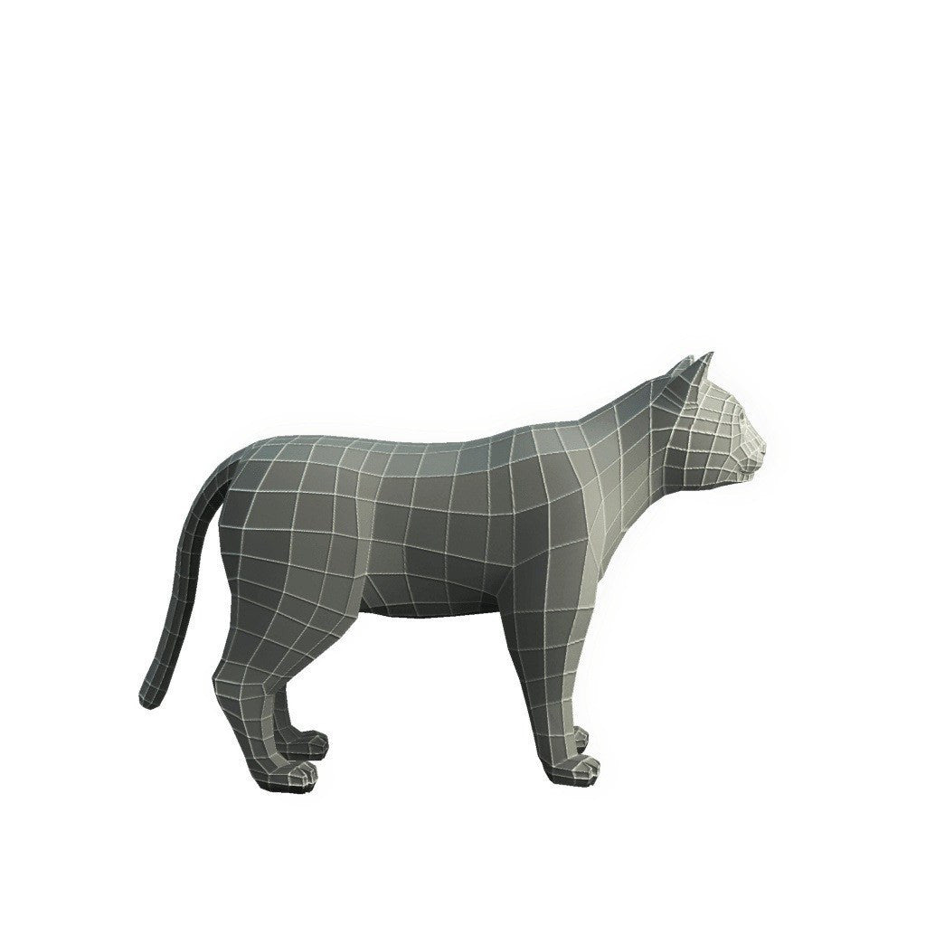 Base Mesh Cat 3D Animals