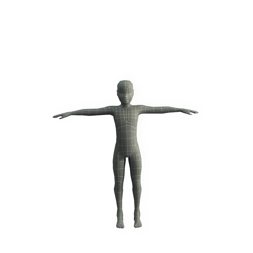 Base Mesh Kid 3D Characters