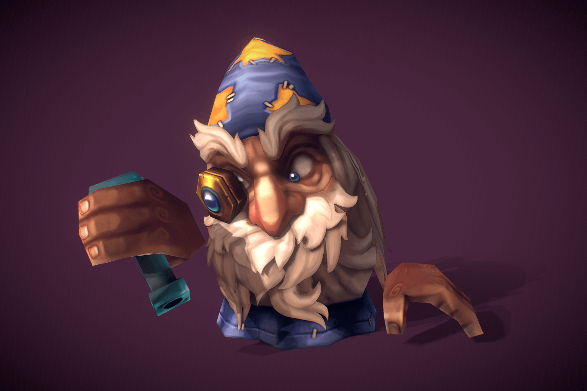 Cute Micro Wizard Morgan Fizban 3D Characters