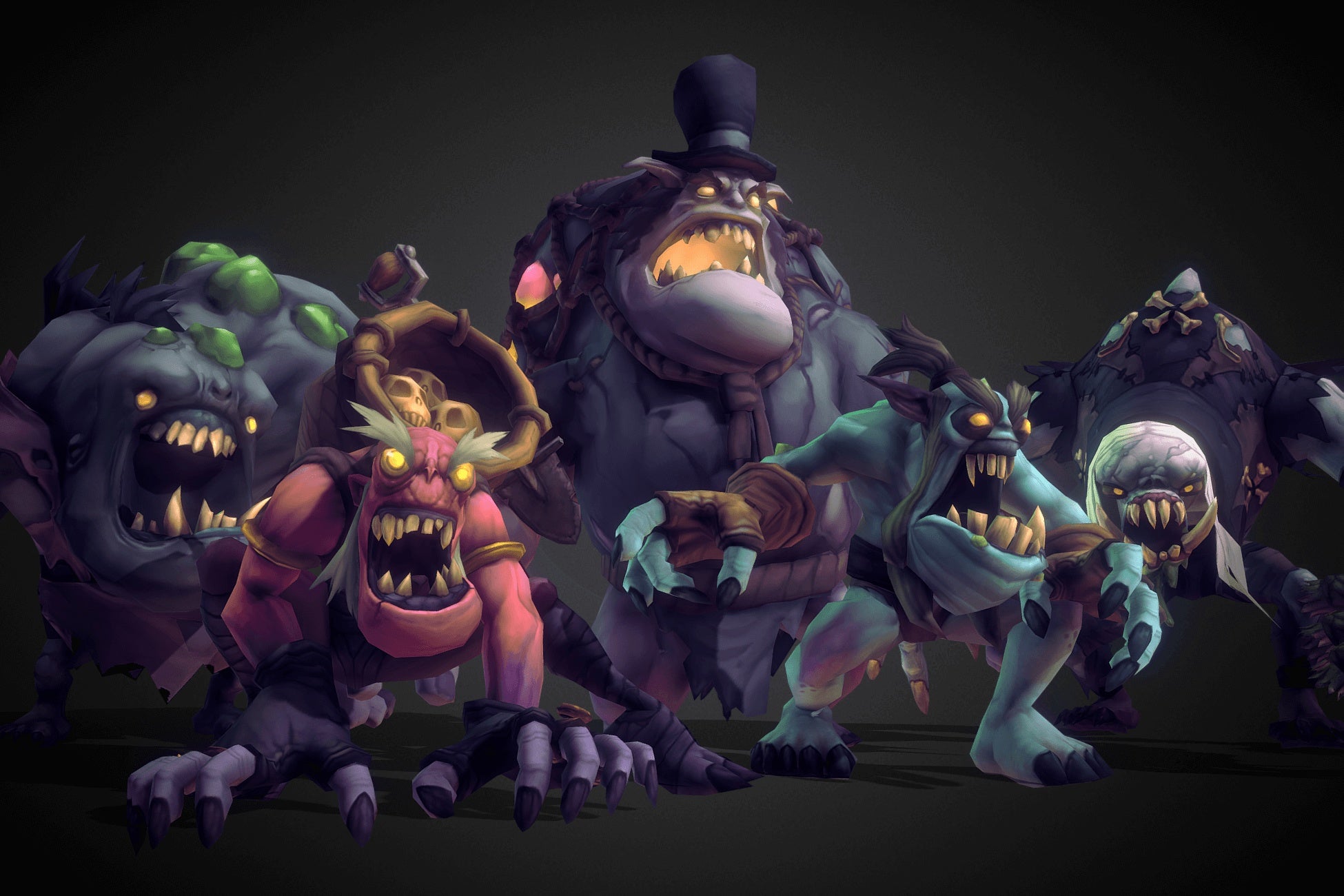 Low Poly Ghoul Crew | Hand Painted 3D Characters
