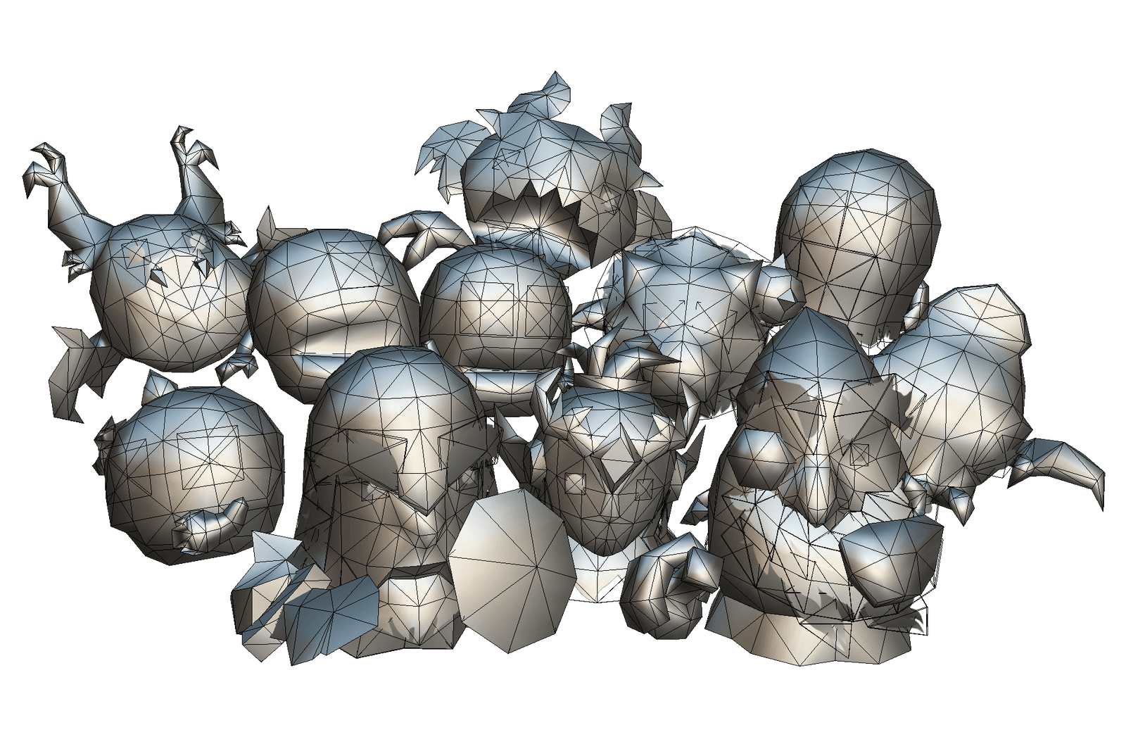 Cute Micro Monster & Heroes Mega Pack 3D Characters