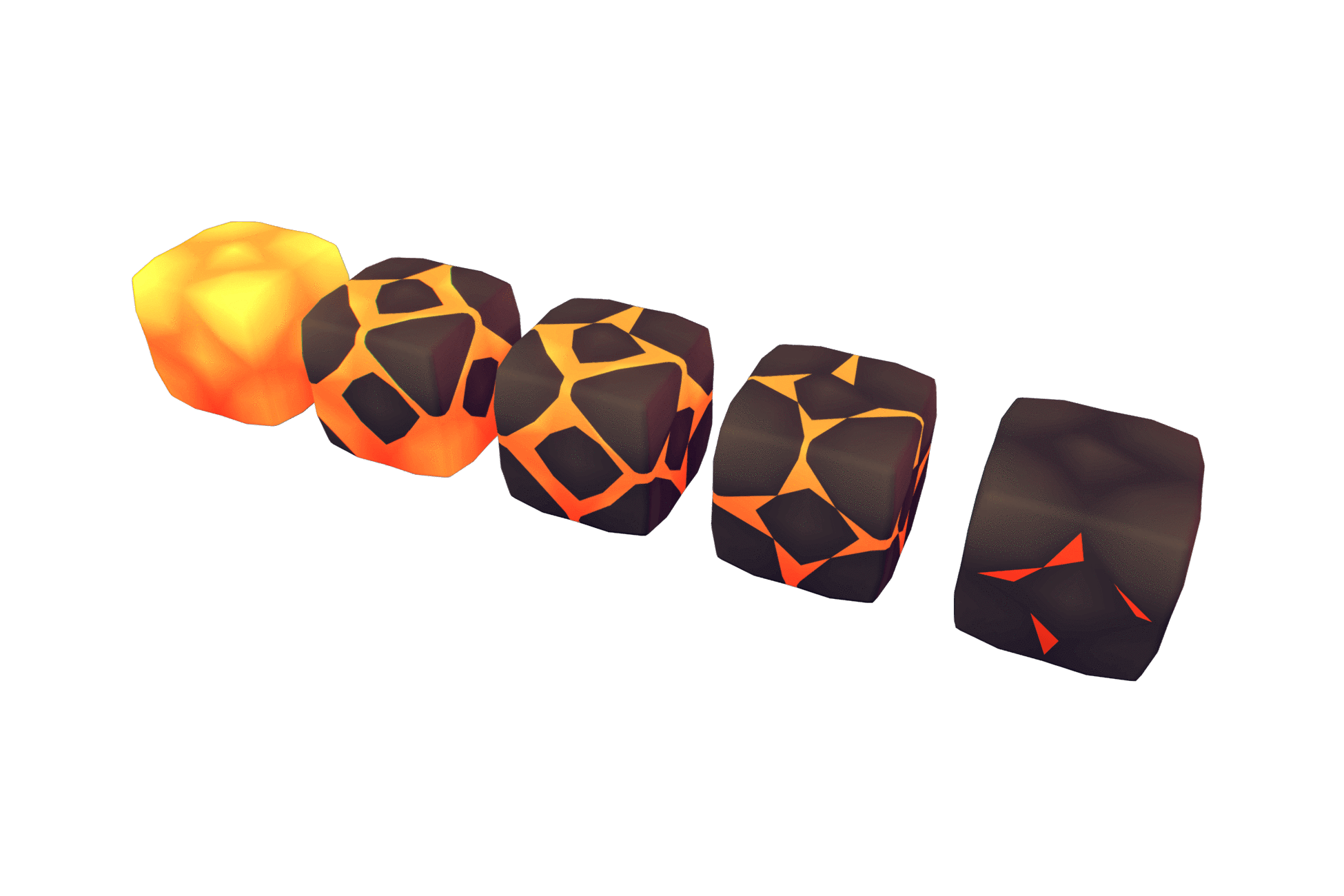 Cube World Lava Block | Proto Series 3D Model