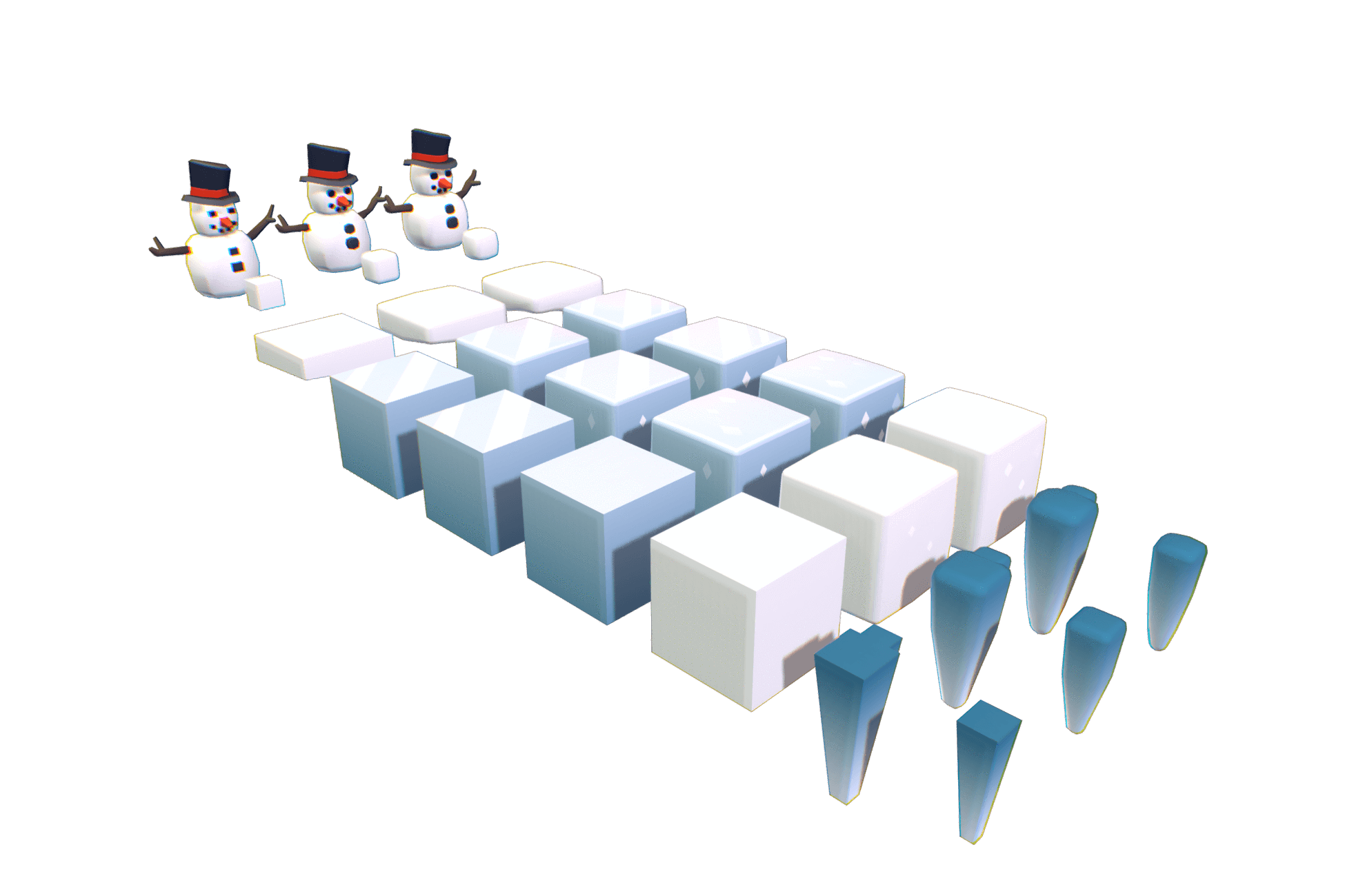 Ice Block Snowman