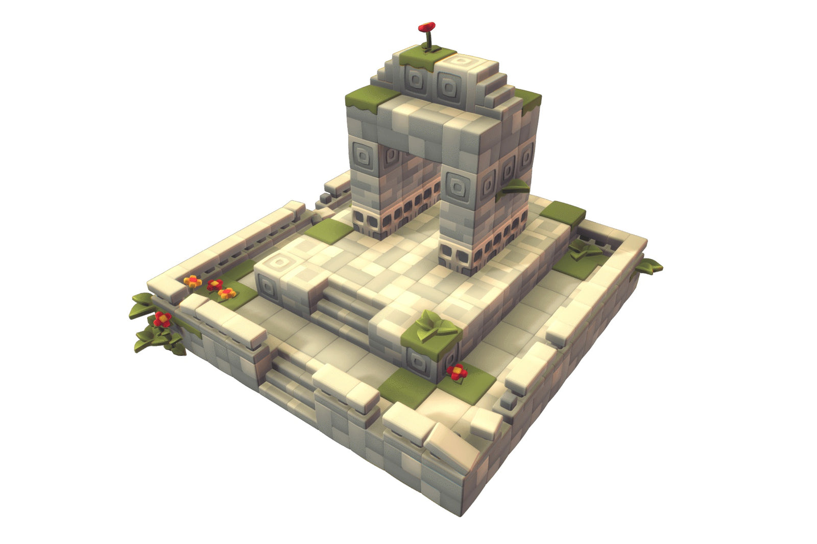 Cube World Stone Block | Proto Series 3D Model