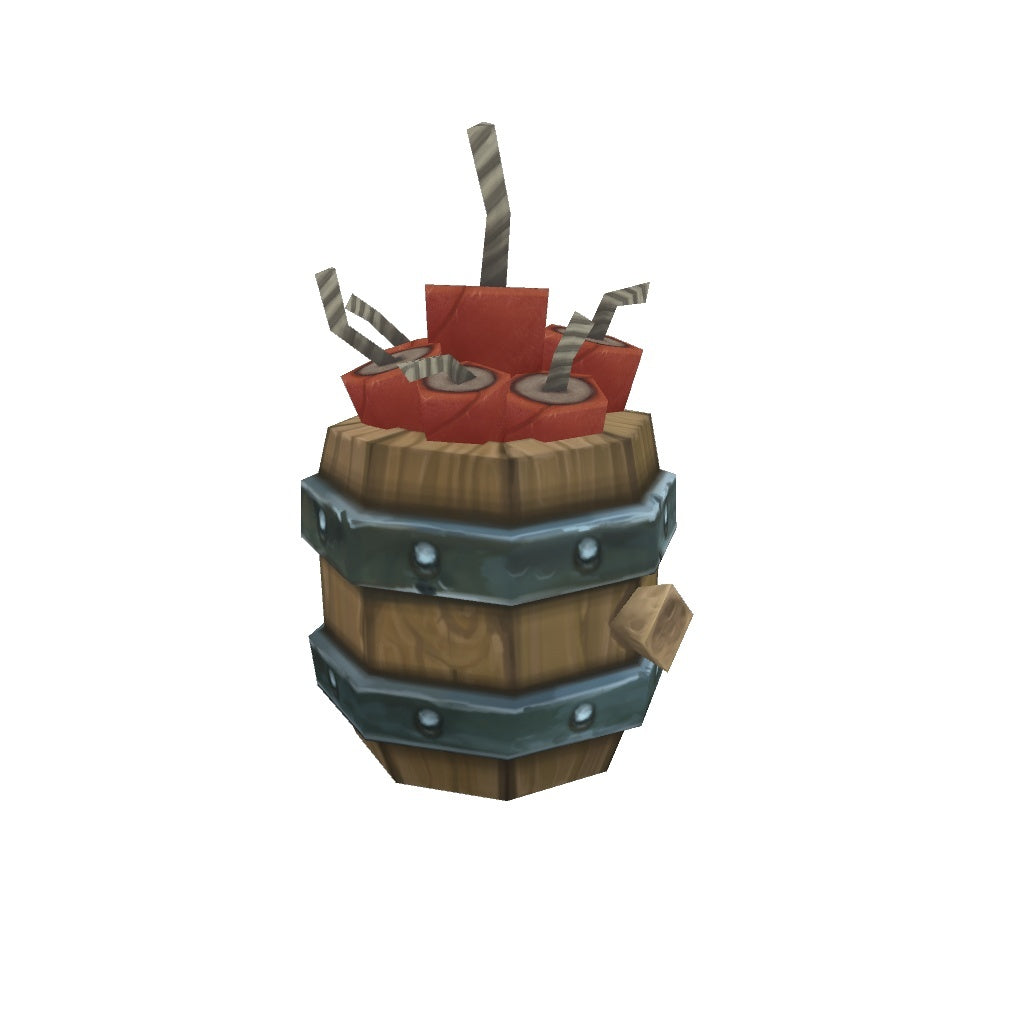 Explosives Barrels & Dynamite 3D Props