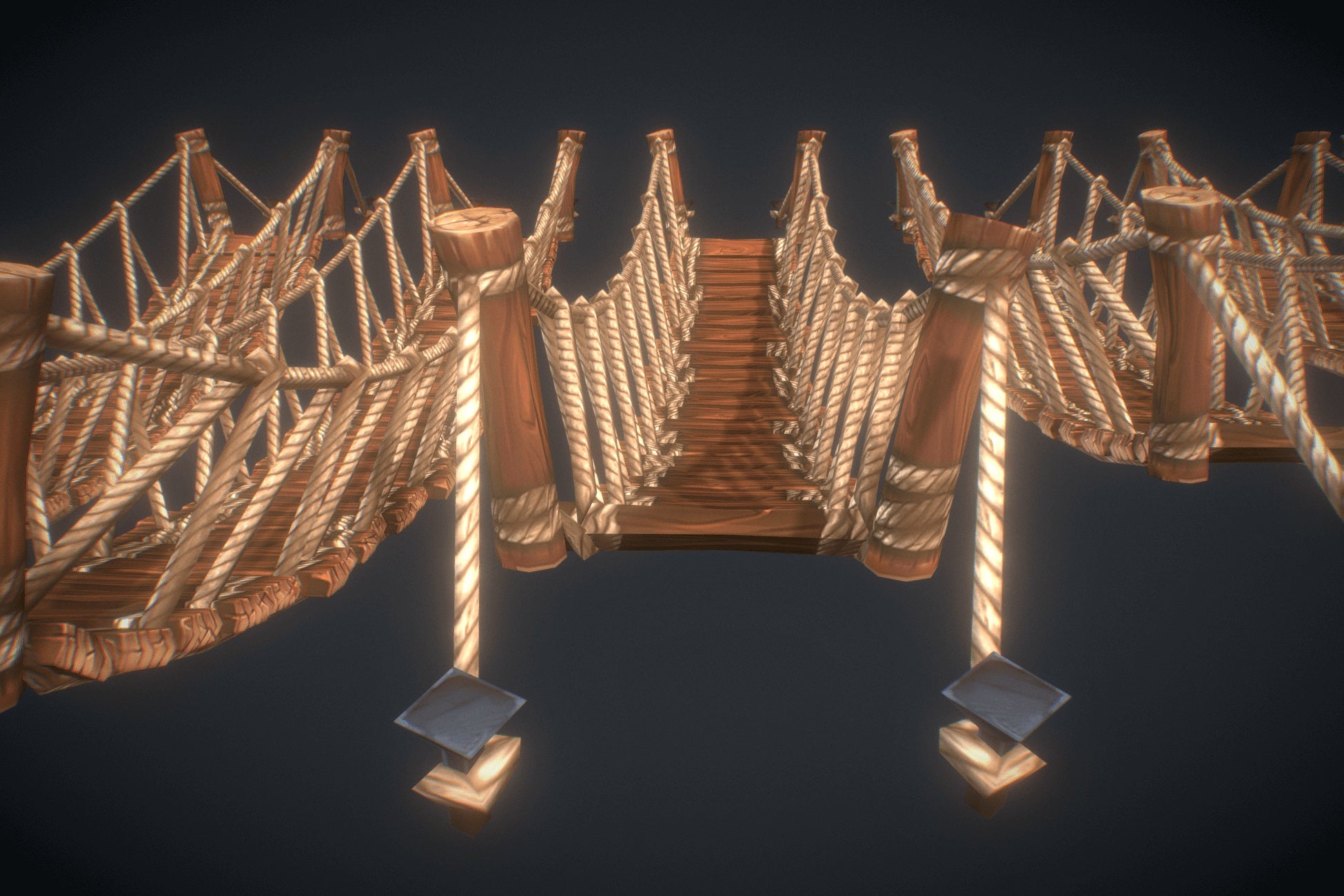 Rope Bridge Set 3D Models